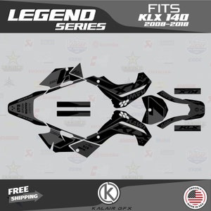 Custom Graphics Vinyl Decals for Kawasaki KLX140 KLX 140 Graphic Kit ...