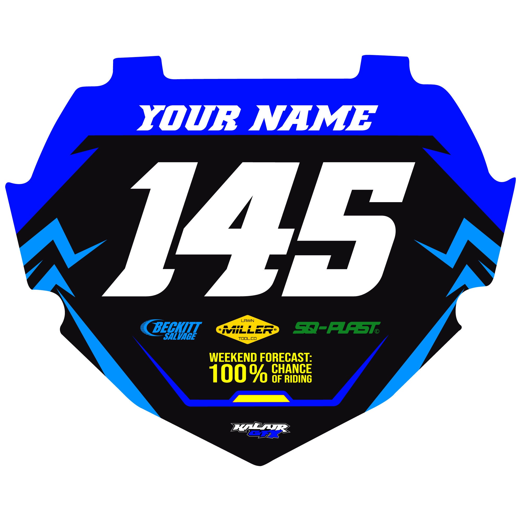 Custom BMX Box Two Number Plate Decals - Personalize Your Racing ...