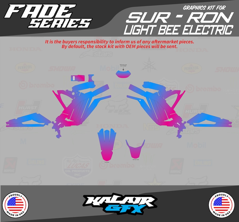 Graphics for Sur-ron Surron Light Bee Electric Decals - Fade Series ...