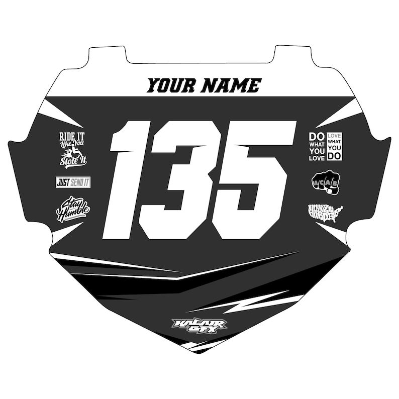 Custom BMX Box Two Number Plate Decals - Personalize Your Racing ...