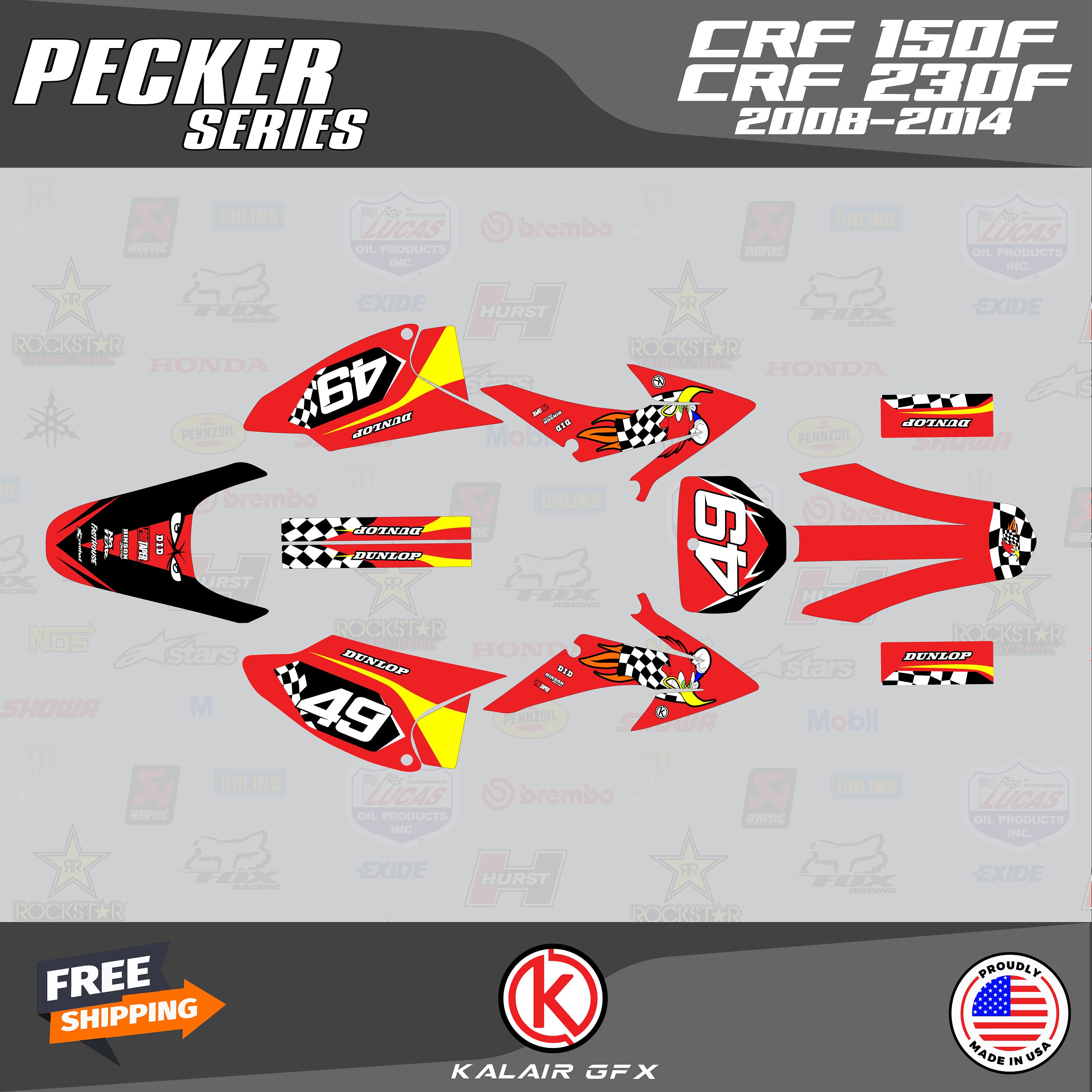 Custom Graphics Vinyl Decals for Honda CRF230F CRF 230F Graphic Kit ...