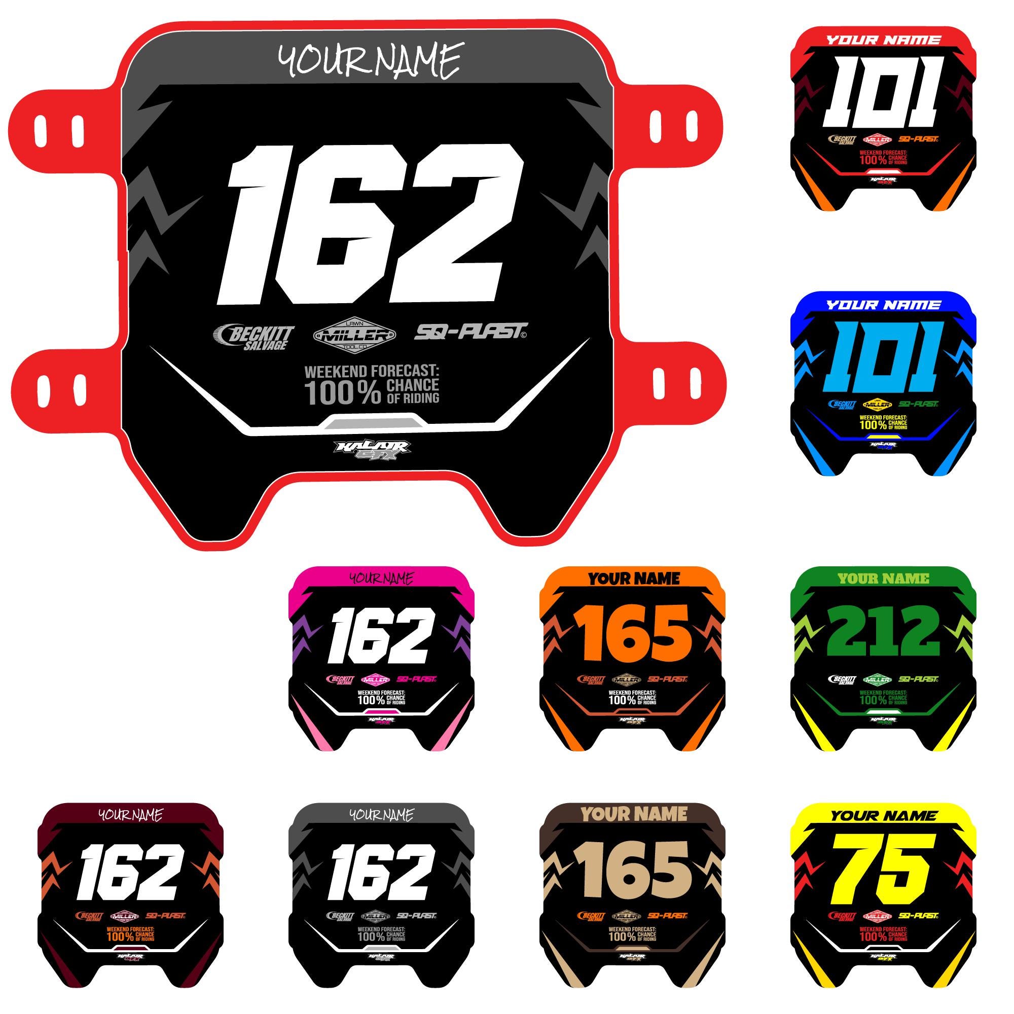 Sur Ron Front Number Plate Electric Bike Decals, Surron Light Bee ...