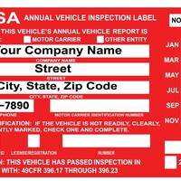 FHWA or FMCSA Inspection Labels for Annual Truck Inspections - Etsy