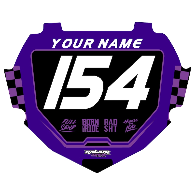 Custom BMX Box Two Number Plate Decals - Personalize Your Racing ...