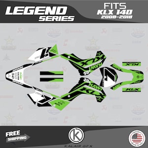 Custom Graphics Vinyl Decals for Kawasaki KLX140 KLX 140 Graphic Kit ...