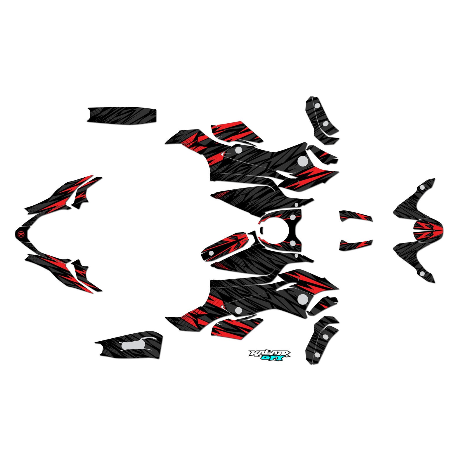 Graphics Kit for YAMAHA FZ-07 MT-07 (2015-2017) FZ07 MT07 Twitch Series ...