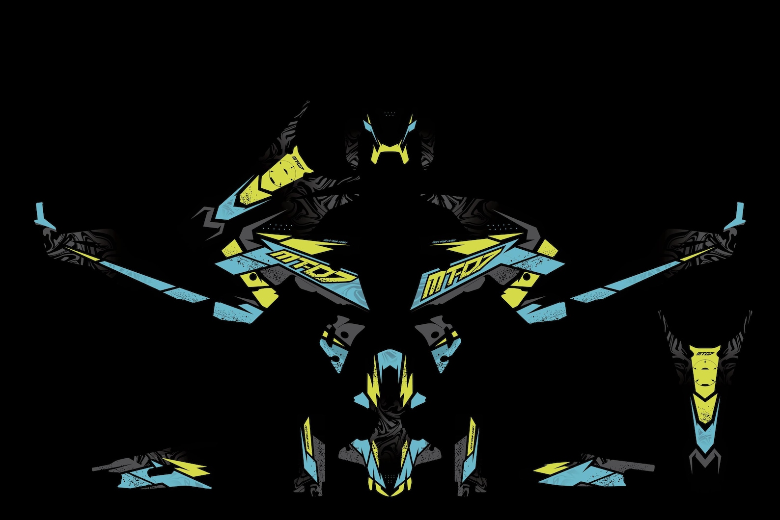 Graphics Kit for YAMAHA FZ/MT 07 09 (select Your Make/model) Cardiff ...