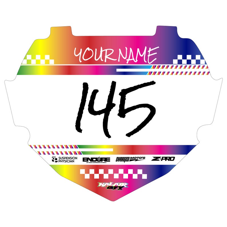 Custom BMX Box Two Number Plate Decals - Personalize Your Racing ...