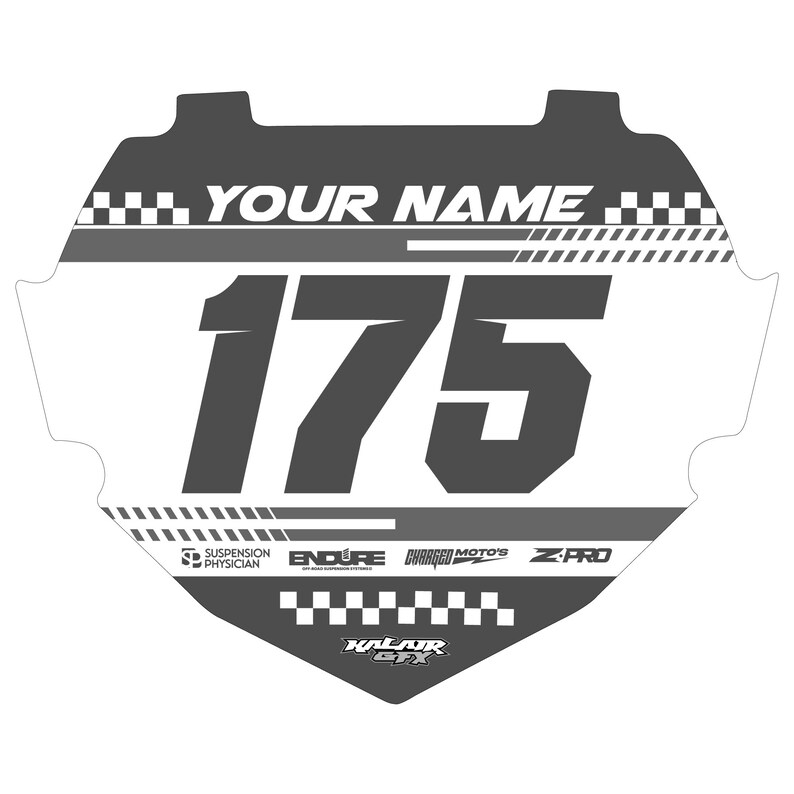 Custom BMX Box Two Number Plate Decals - Personalize Your Racing ...
