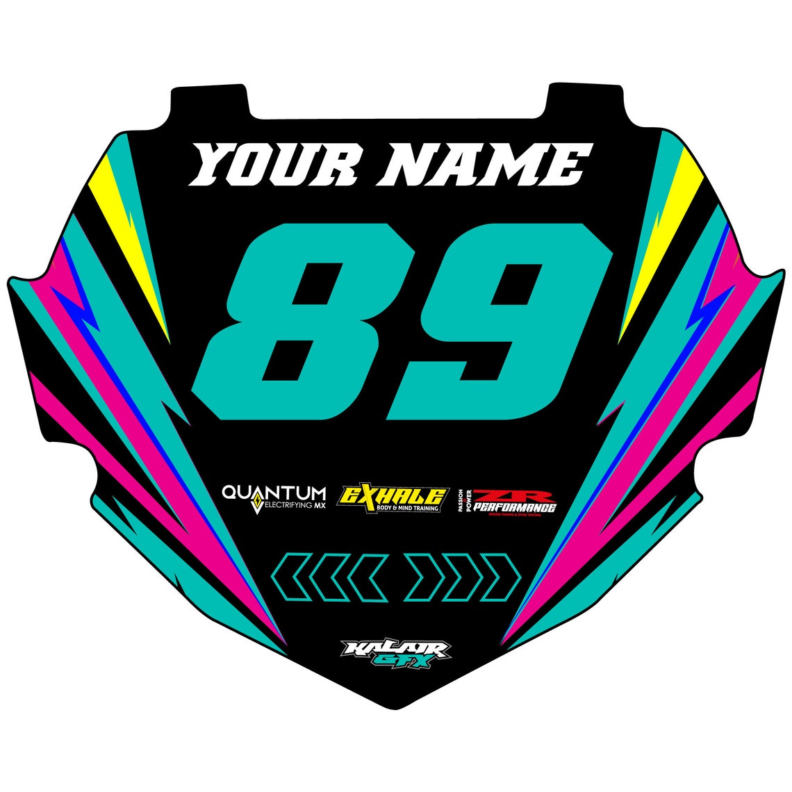 Custom BMX Box Two Number Plate Decals - Personalize Your Racing ...