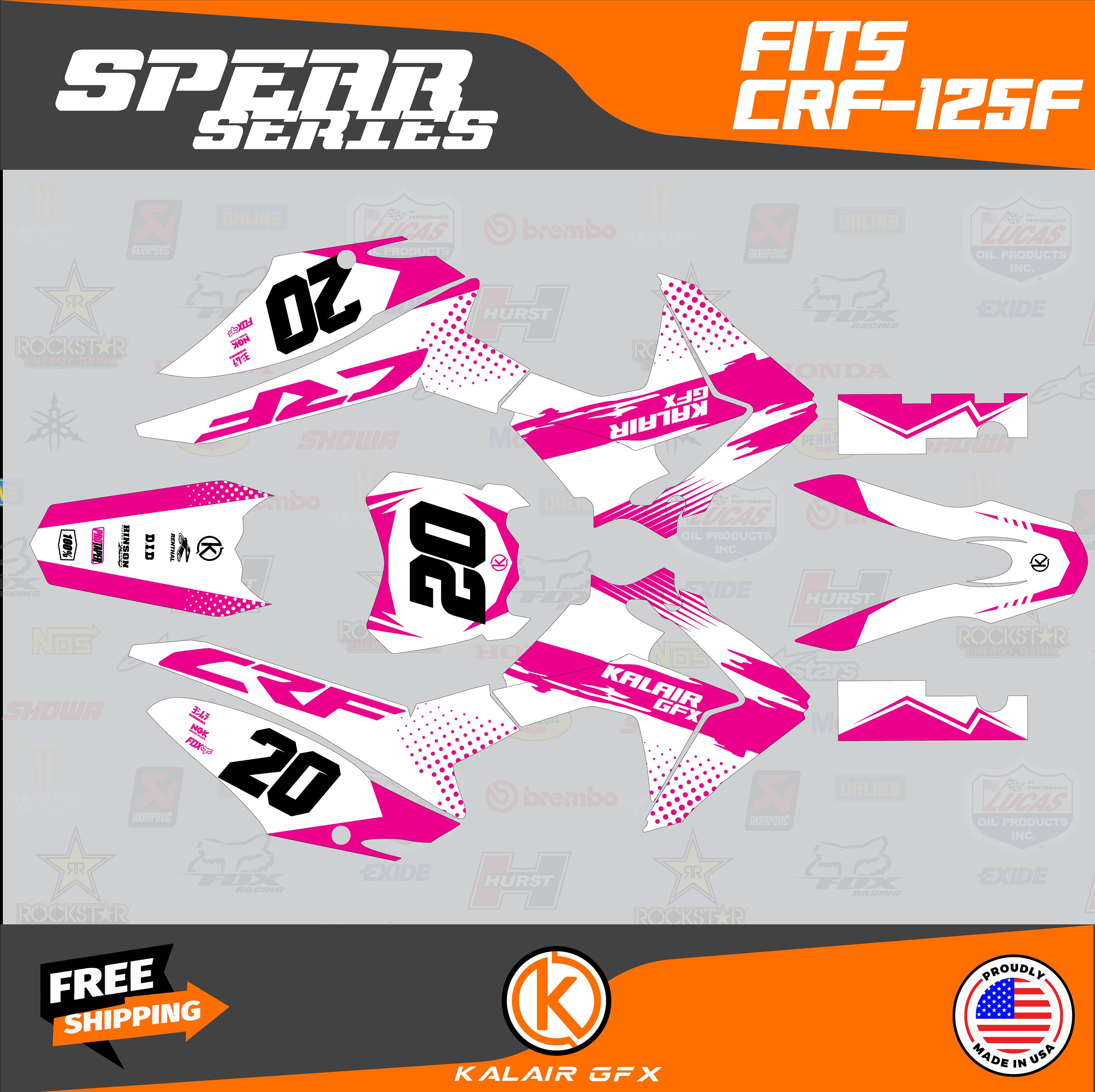 Custom Graphics Kit for Honda CRF125F 2013-2018 CRF 125F Motocross ...