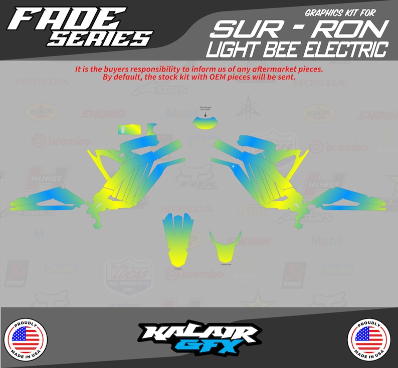 Graphics for Sur-ron Surron Light Bee Electric Decals - Fade Series ...