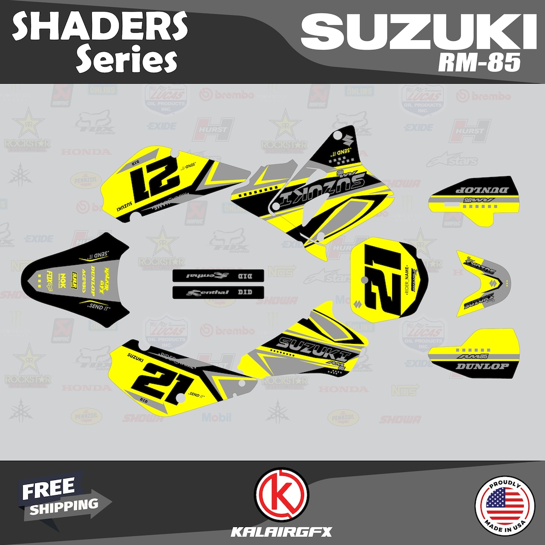 Custom Graphics Kit for Suzuki RM85 2001-2021 RM 85 Motocross Vinyl ...