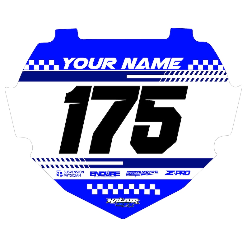 Custom BMX Box Two Number Plate Decals - Personalize Your Racing ...
