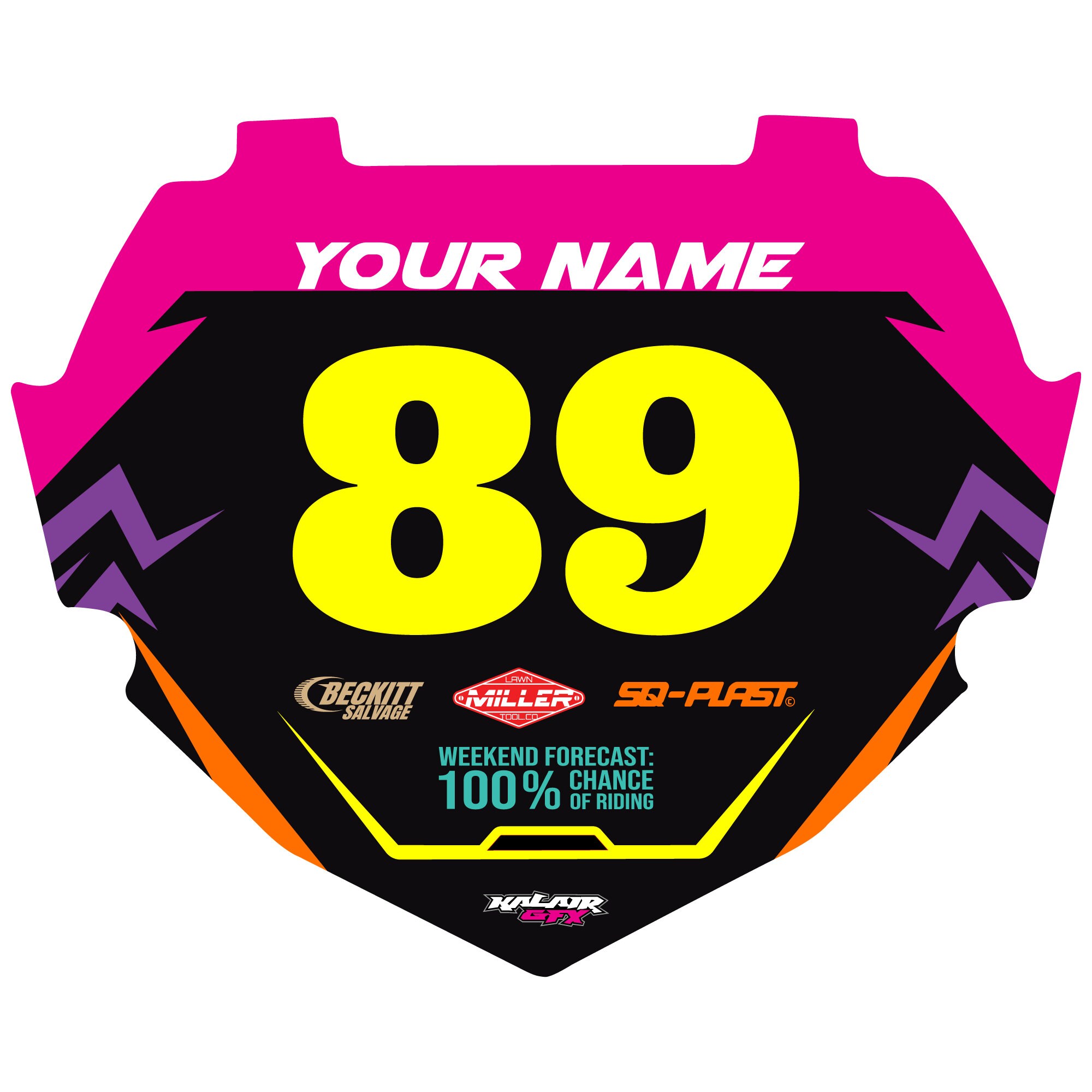 Custom BMX Box Two Number Plate Decals - Personalize Your Racing ...