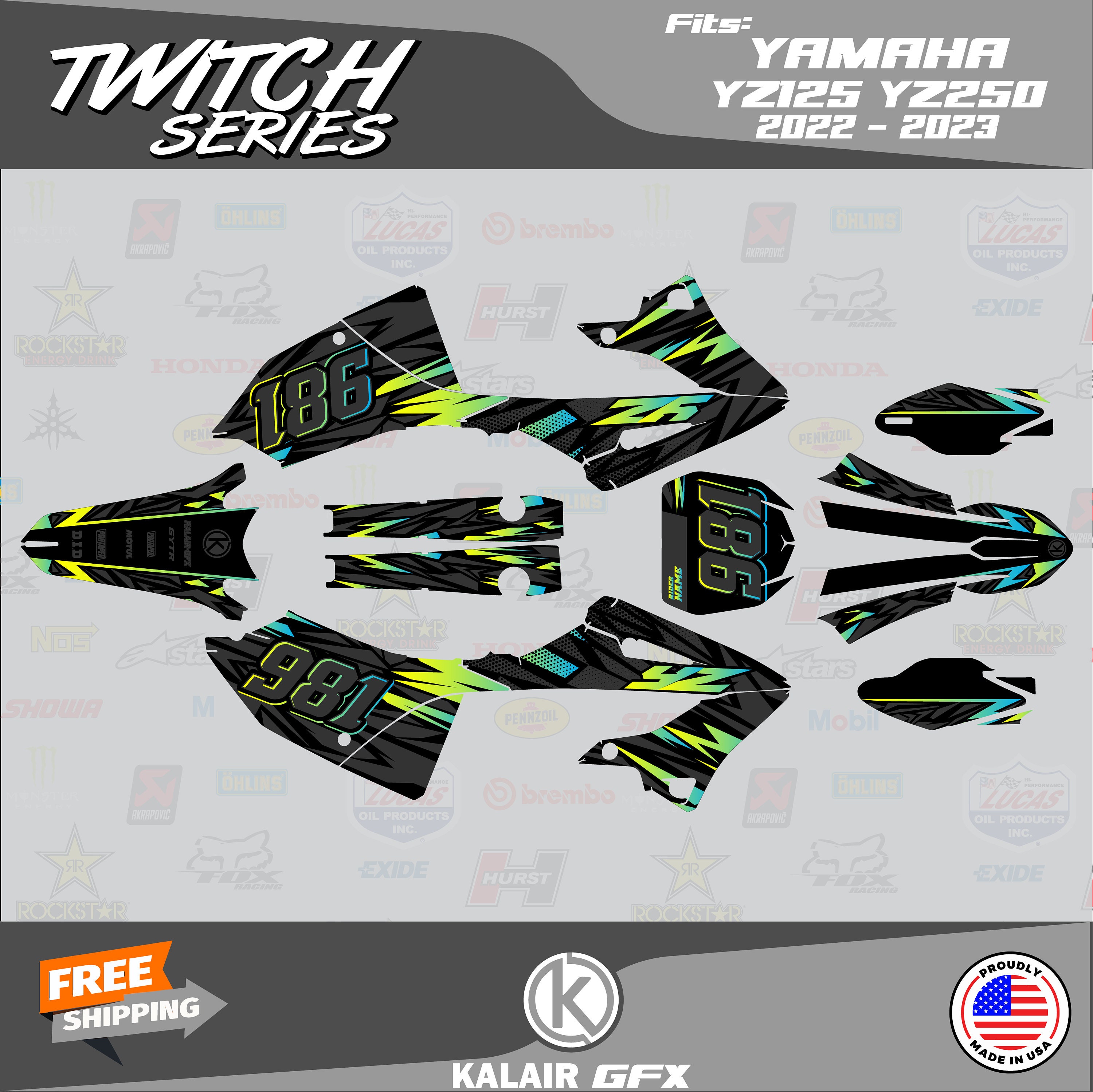 Motocross Graphics Kit Dirt Bike Stickers for Yamaha YZ 125 YZ - Etsy