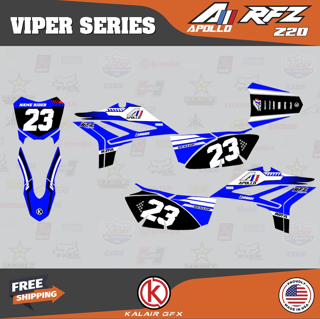 Custom Graphics Kit for Apollo Z20 Z40(RFZ Z 20 40) Motocross Vinyl ...