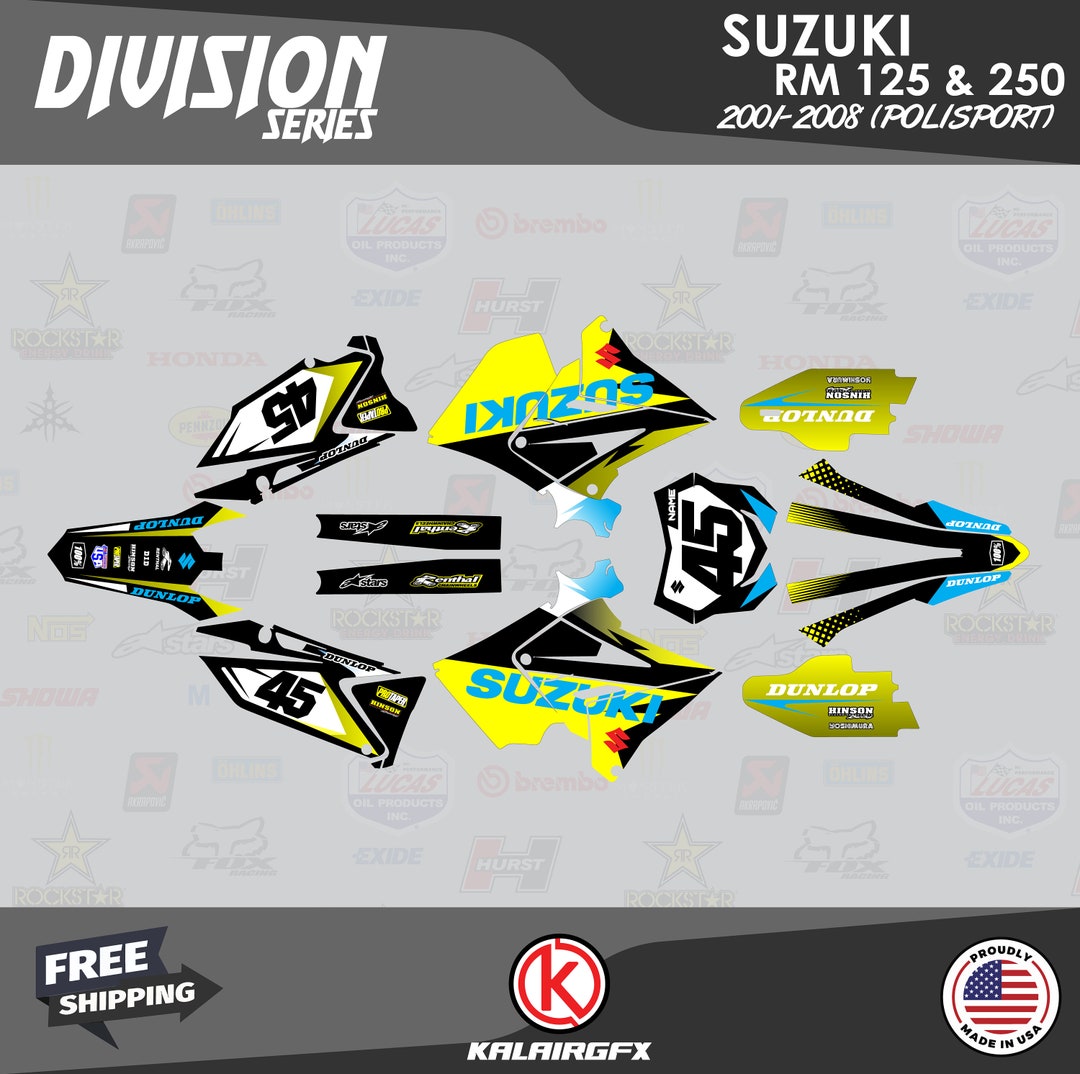 Custom Graphics Kit for SUZUKI RM125 250 2001-08 POLISPORT - Etsy