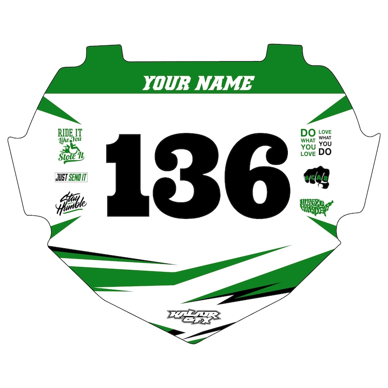 Custom BMX Box Two Number Plate Decals - Personalize Your Racing ...