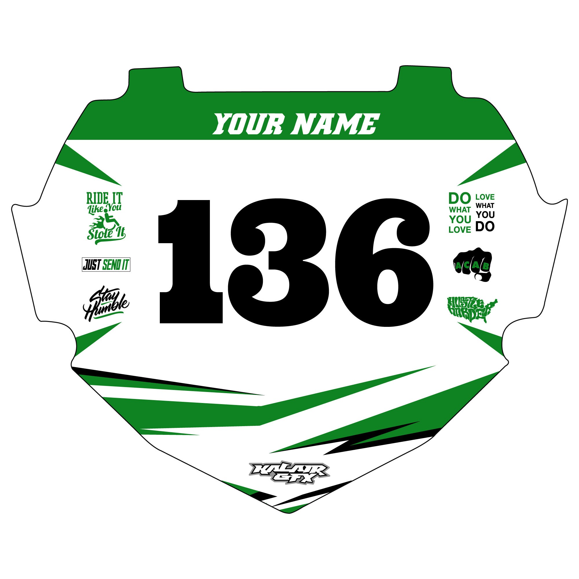 Custom BMX Box Two Number Plate Decals - Personalize Your Racing ...