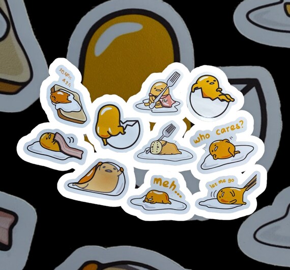 Gudetama Sticker Pack Gudetama Lazy Egg Sticker Pack - Etsy