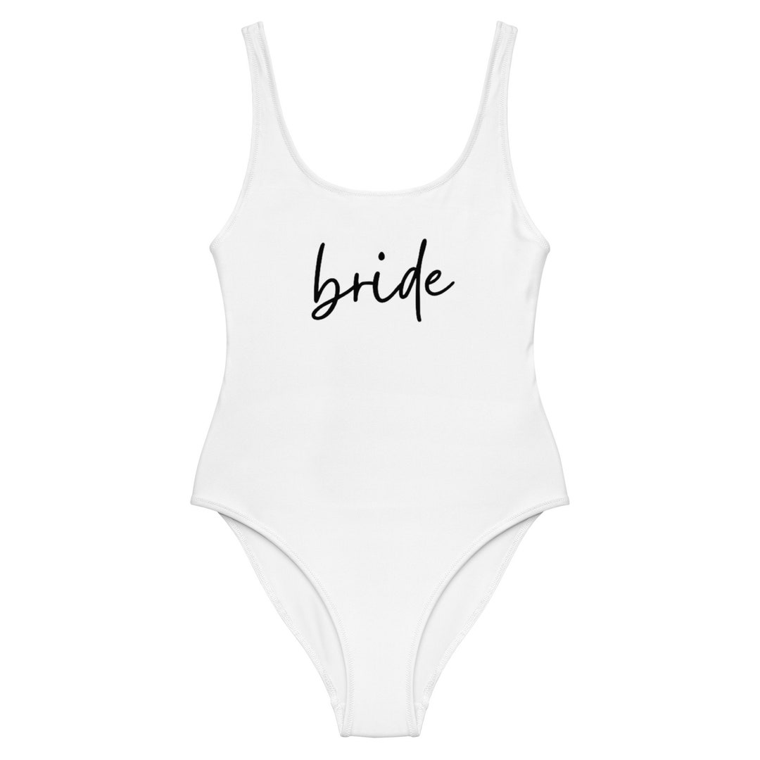 Bride One-piece Swimsuit, Bachelorette Party Swimsuit, Bride-to-be One ...