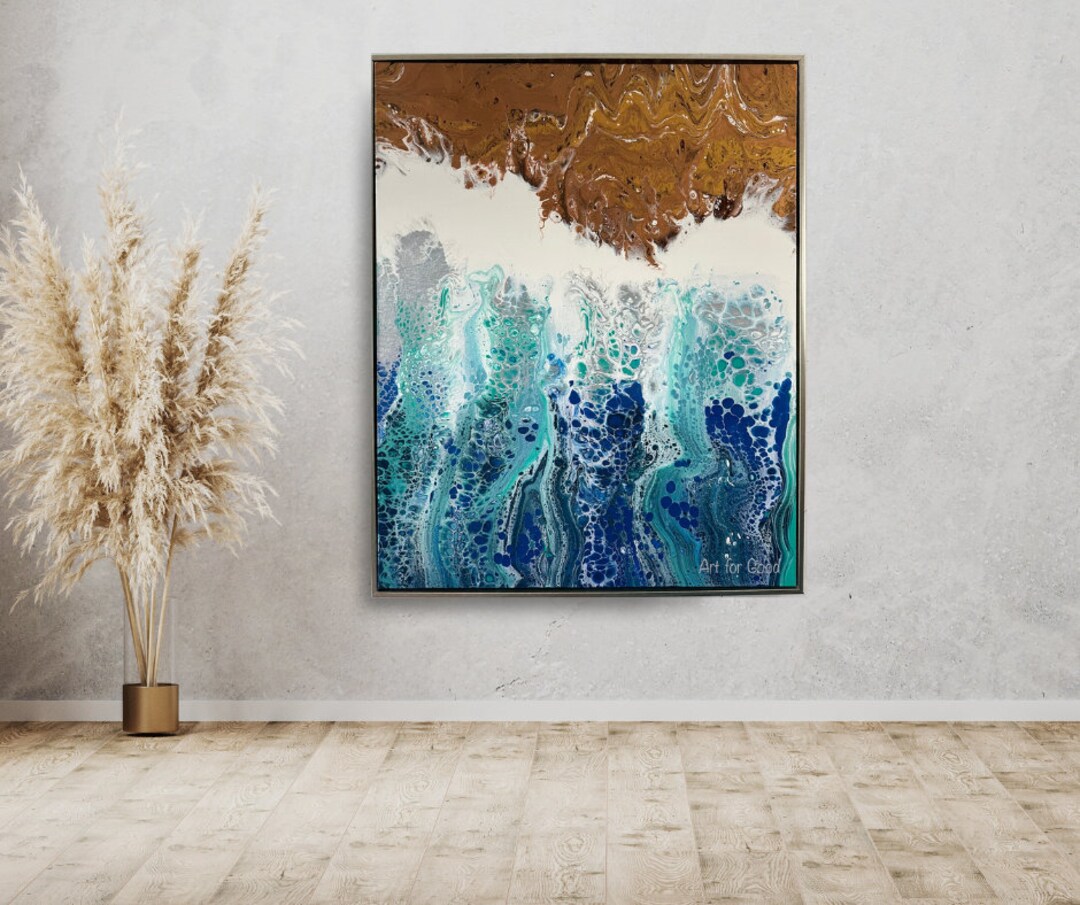 Shoreline - Original Artwork - 24 X 30 Inch Acrylic on Canvas Framed ...