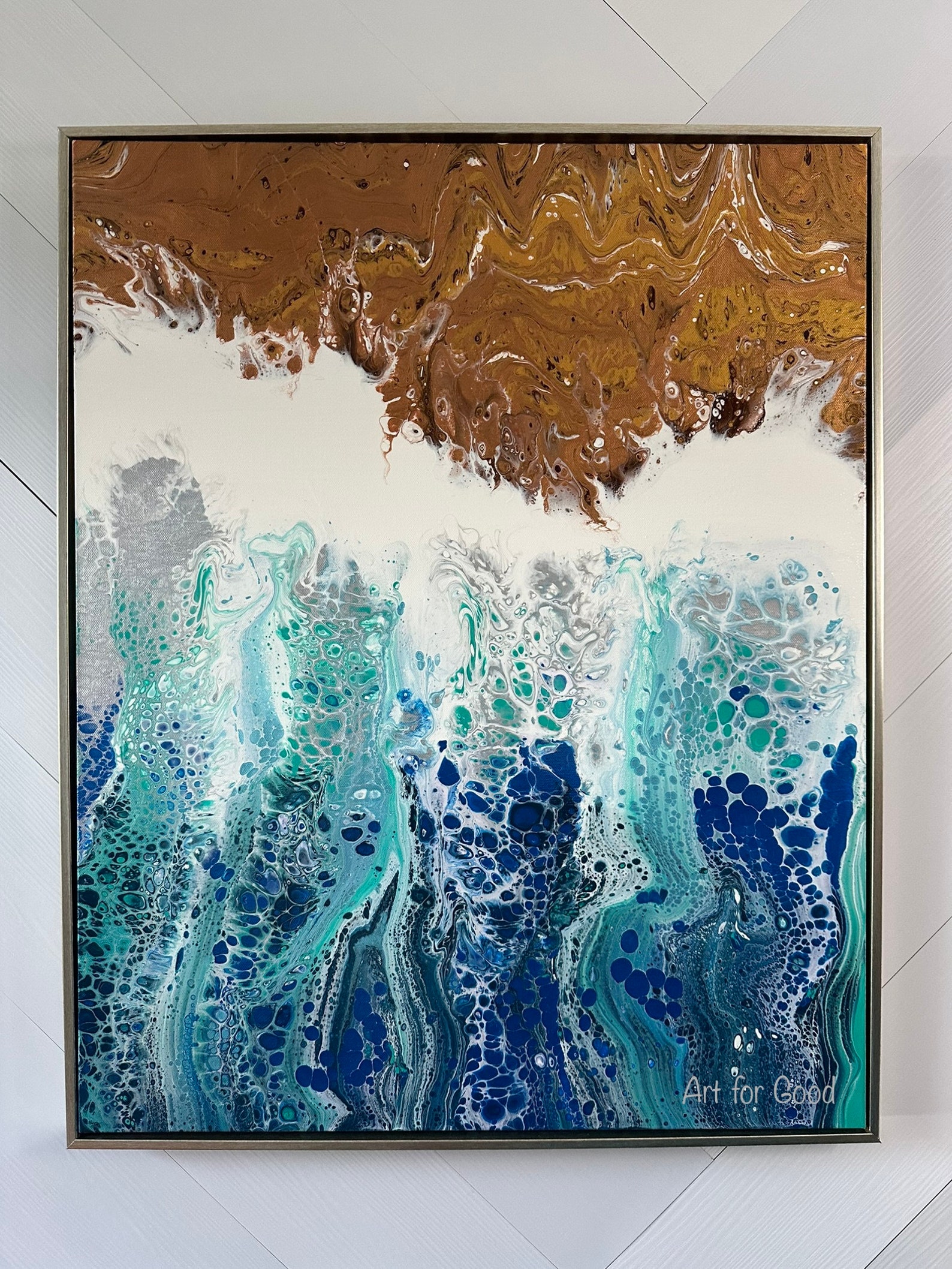 Shoreline - Original Artwork - 24 X 30 Inch Acrylic on Canvas Framed ...