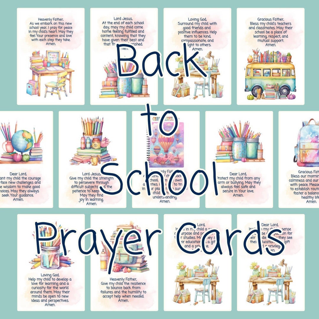 Back to School Prayer Cards for Christian Mothers (digital Download) - Etsy