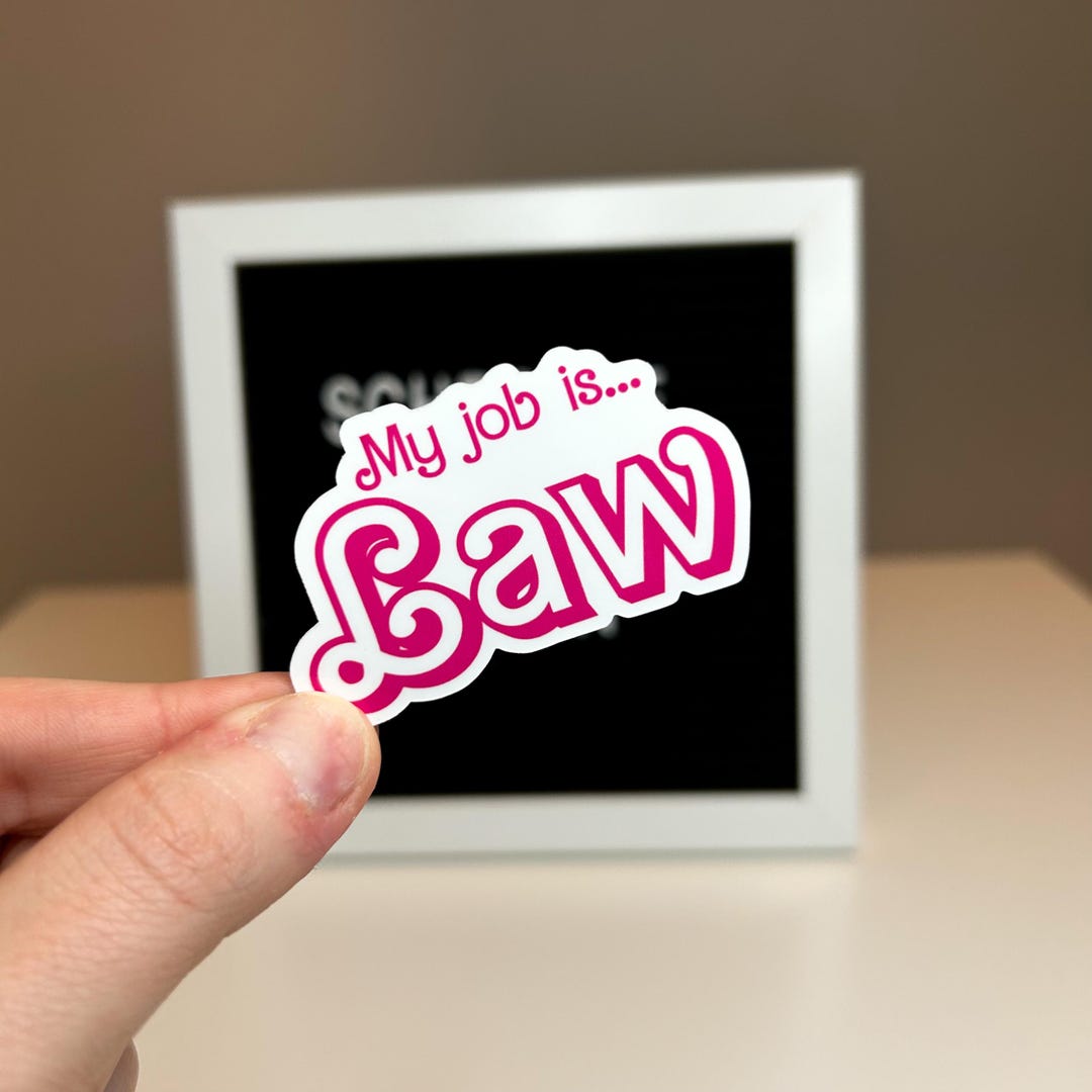 My Job is Law Sticker, Lawyer Sticker, Law, Glitter Sticker, Pink ...