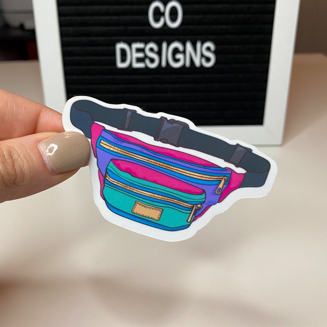 90s Stickers, Fanny Pack Sticker, Laminate, Glossy, Weatherproof ...