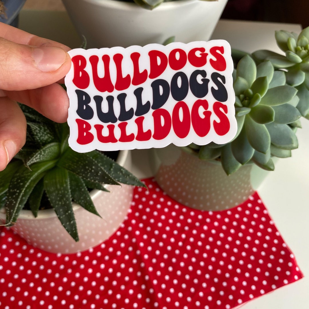Bulldogs Stickers Red Sticker Sticker School Spirit - Etsy
