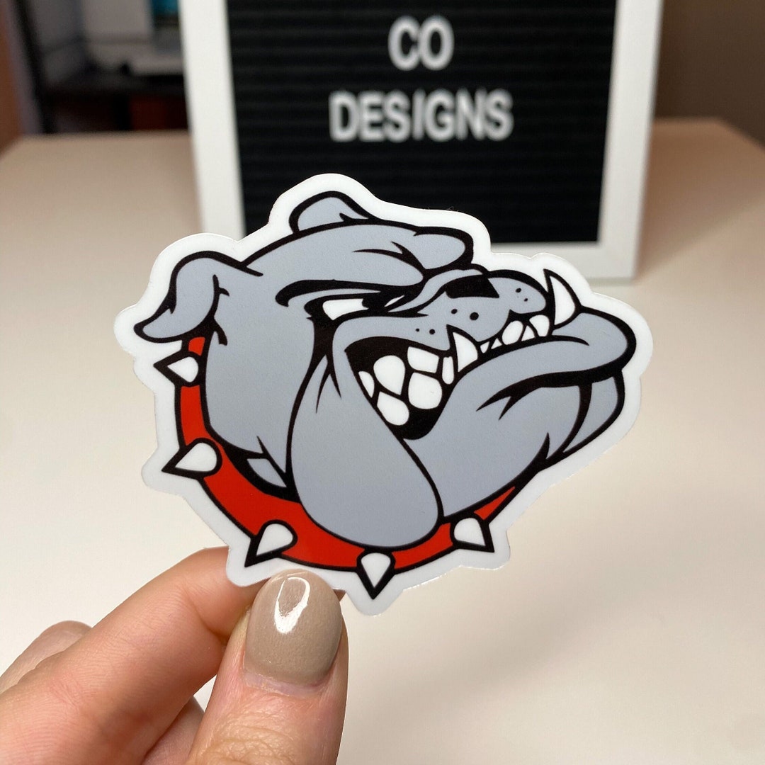 Bulldogs Stickers, Red Sticker, Sticker, School Spirit, Laminate ...