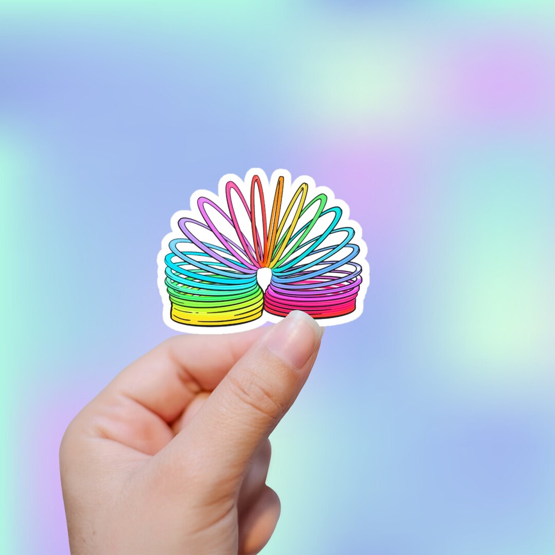 90s Stickers Slinky Sticker Laminate Glossy Weatherproof - Etsy