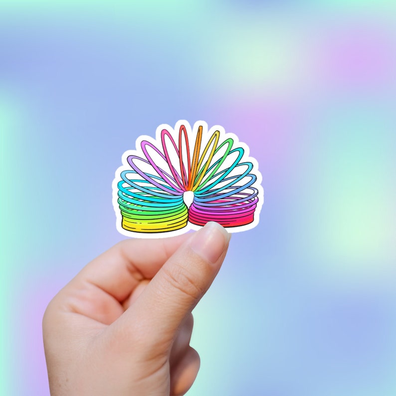 90s Stickers Slinky Sticker Laminate Glossy Weatherproof - Etsy