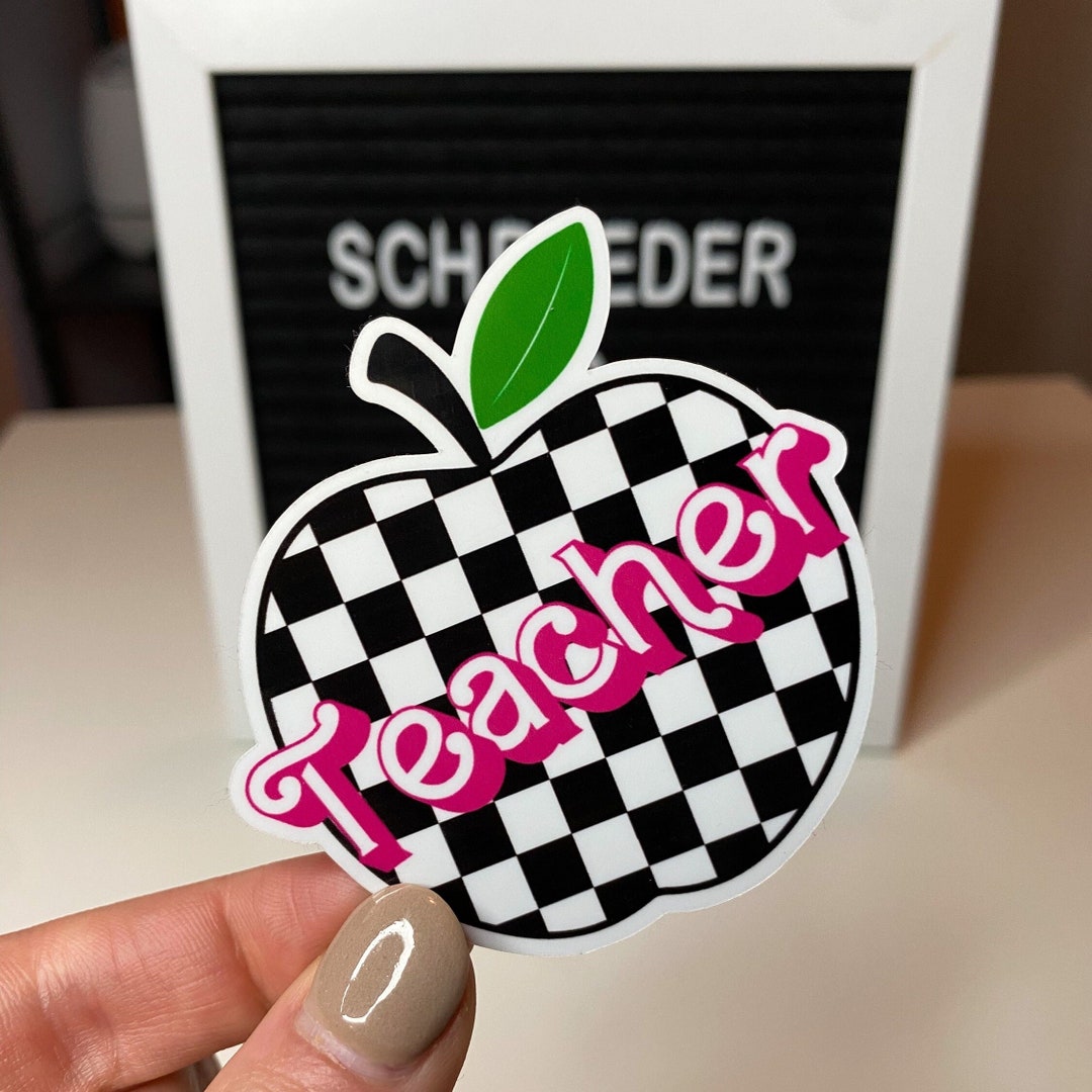Teacher Apple Sticker, Teacher Sticker, School Sticker, Apple Sticker ...