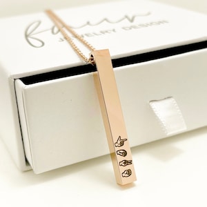 ASL Necklace Sign Language Necklace Personalized Name Love Hand Gesture ...