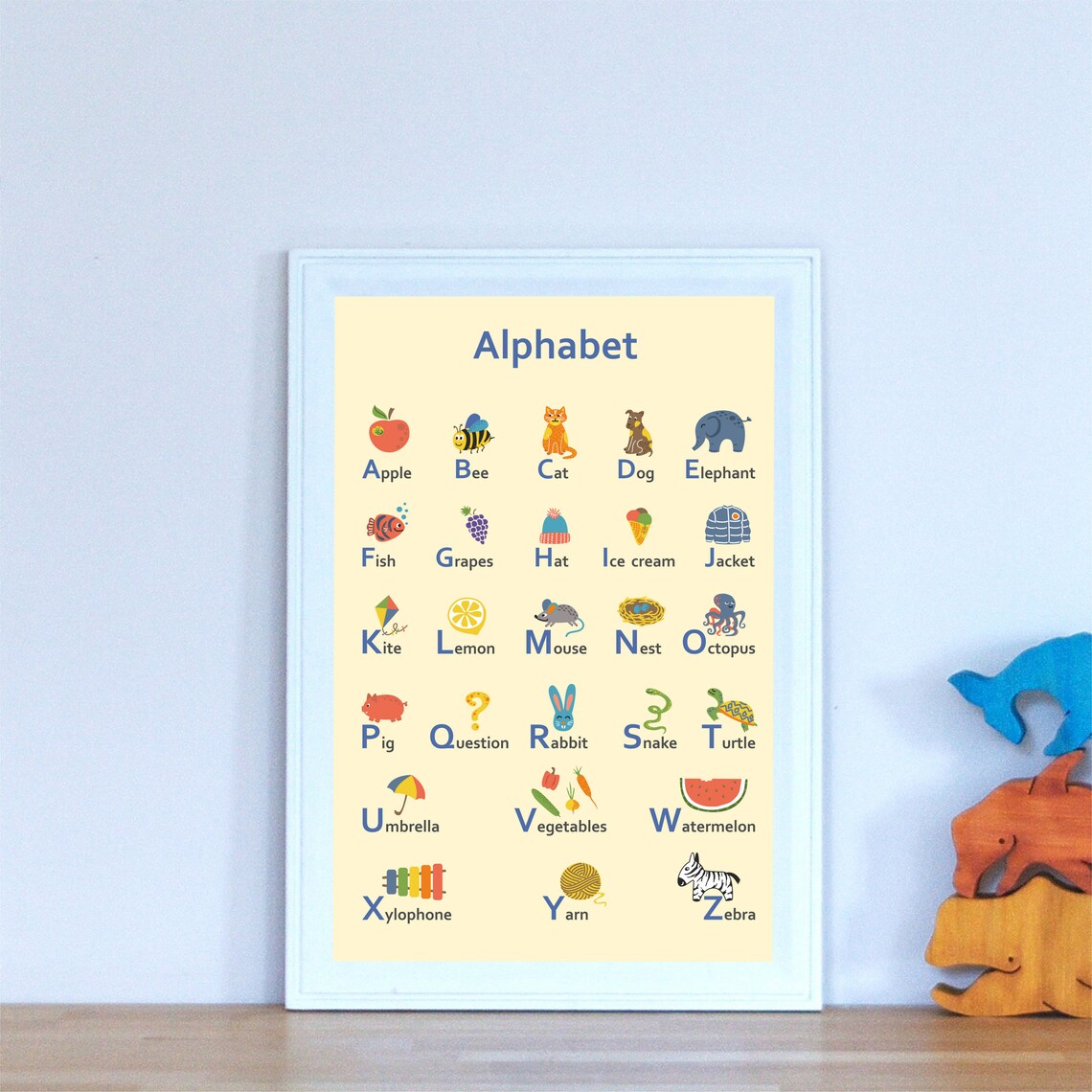English Alphabet Poster Printable, ABC Chart, Alphabet Letters, ABC ...