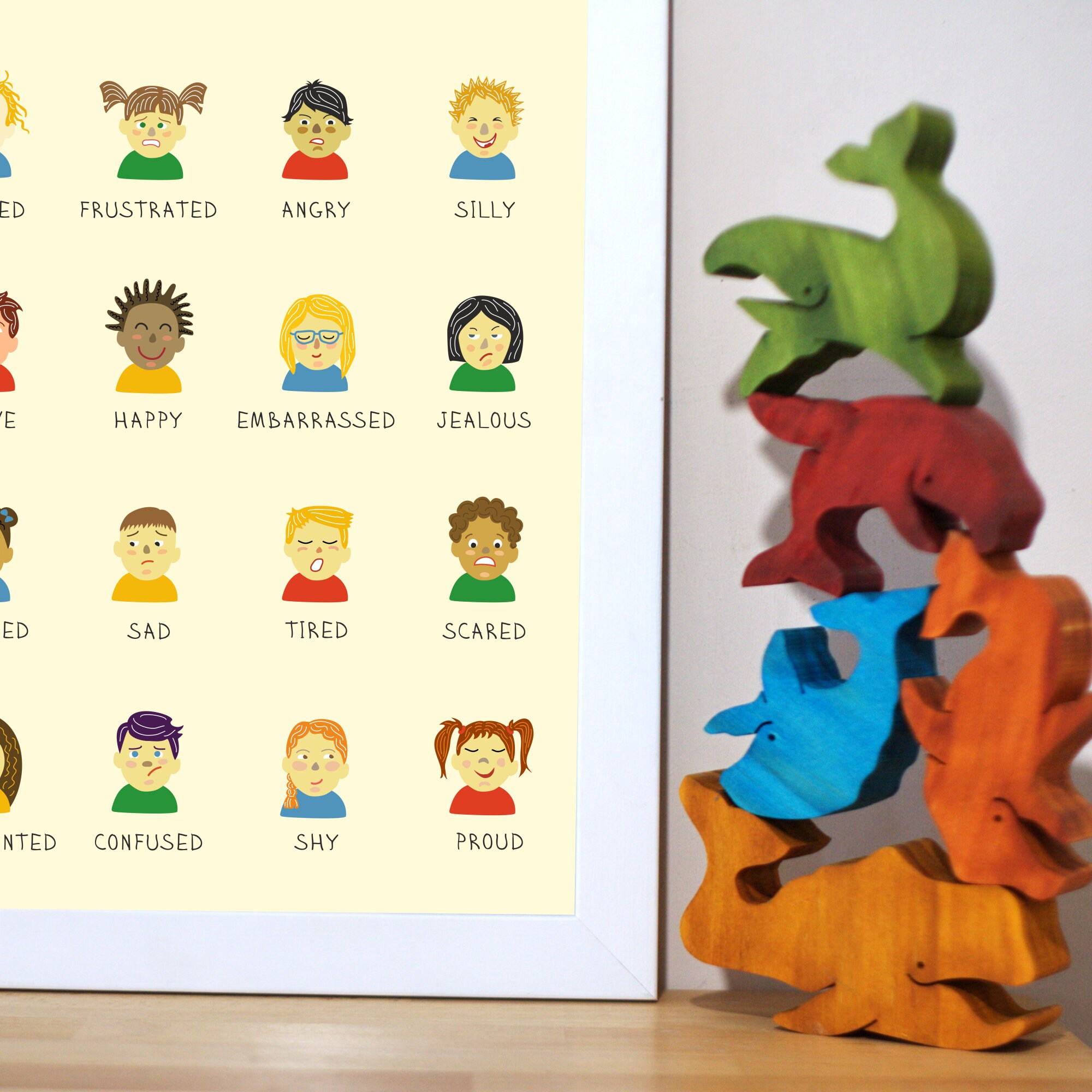 Kid's Feelings and Emotions Chart Poster Calming Corner - Etsy
