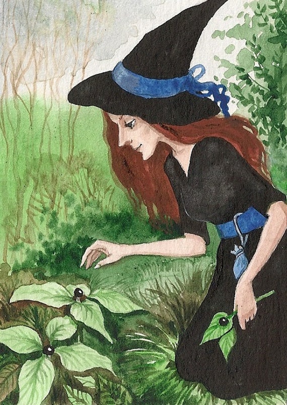 5x7 Picking the Berries RYTA Halloween Witch Magic Wicked Brew - Etsy