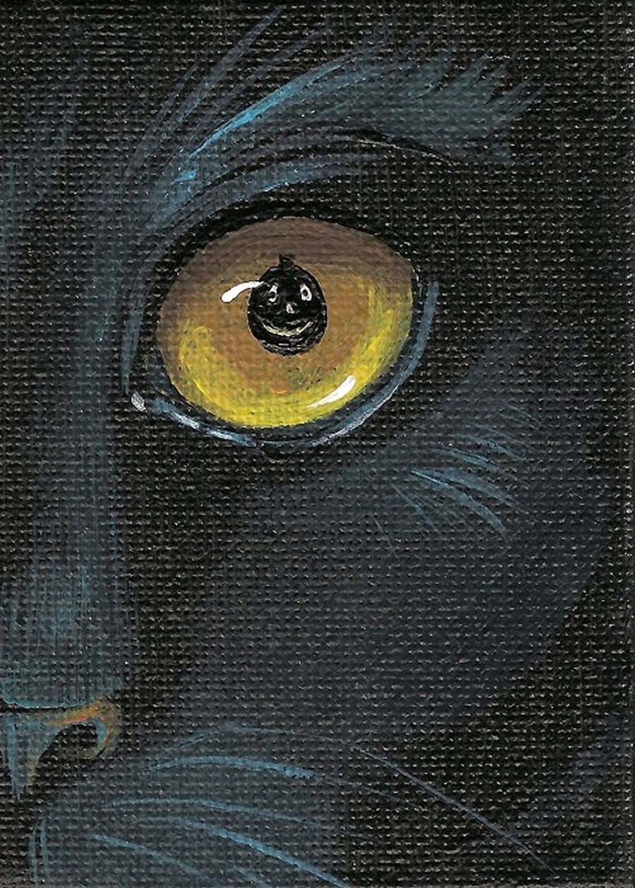 5x7 Jack the Black Cat RYTA Halloween Feline Spooky Scary Portrait Art ...