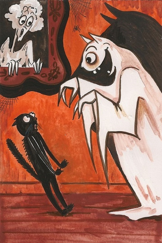 4x6 Gotcha RYTA Halloween Ghost Spooky Spirit Black Cat Humor - Etsy UK