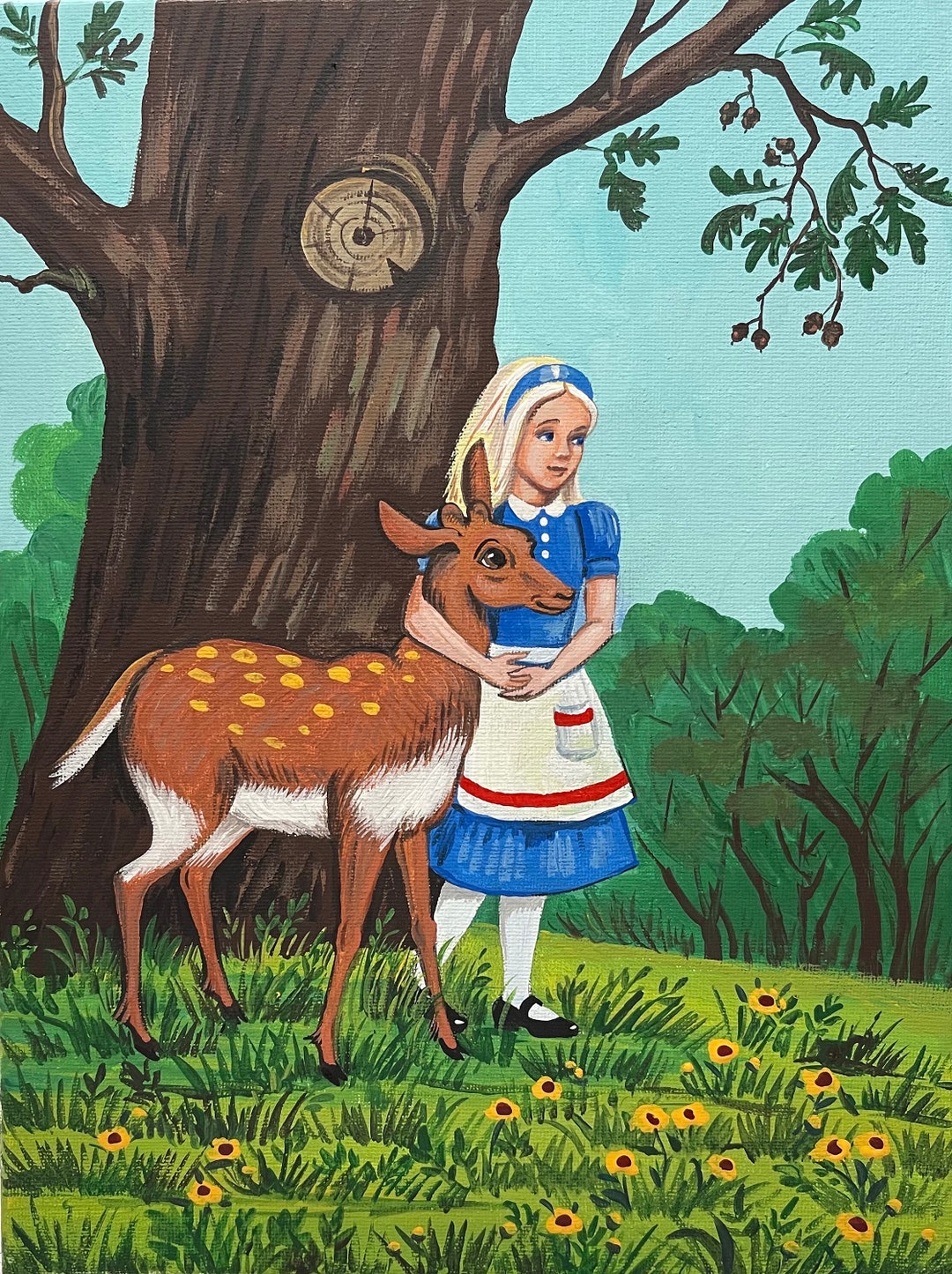 ACEO RYTA Alice in Wonderland Fairy Tale Print of Painting Interior ...