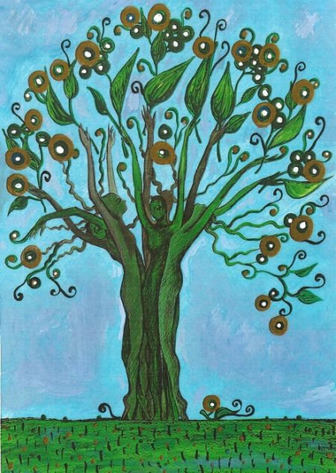 5x7 Gathering of the Dryads RYTA Tree Celtic Pagan Oak Legend Folklore ...