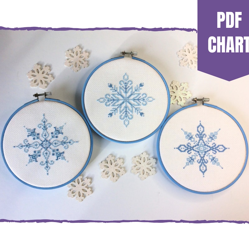 Snowflake Cross Stitch Pattern - Etsy