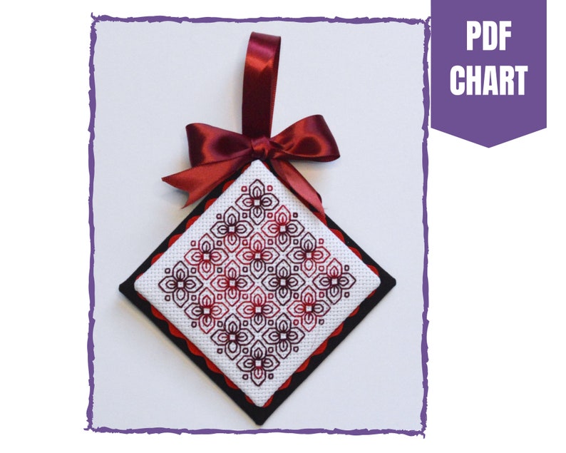 Blackwork Ornament Embroidery Pattern/blackwork Chart/instant - Etsy