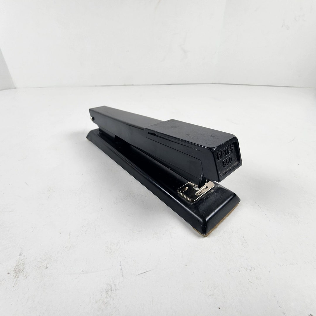 Vintage Bates 550 Desktop Black Metal Standard Stapler Made in - Etsy