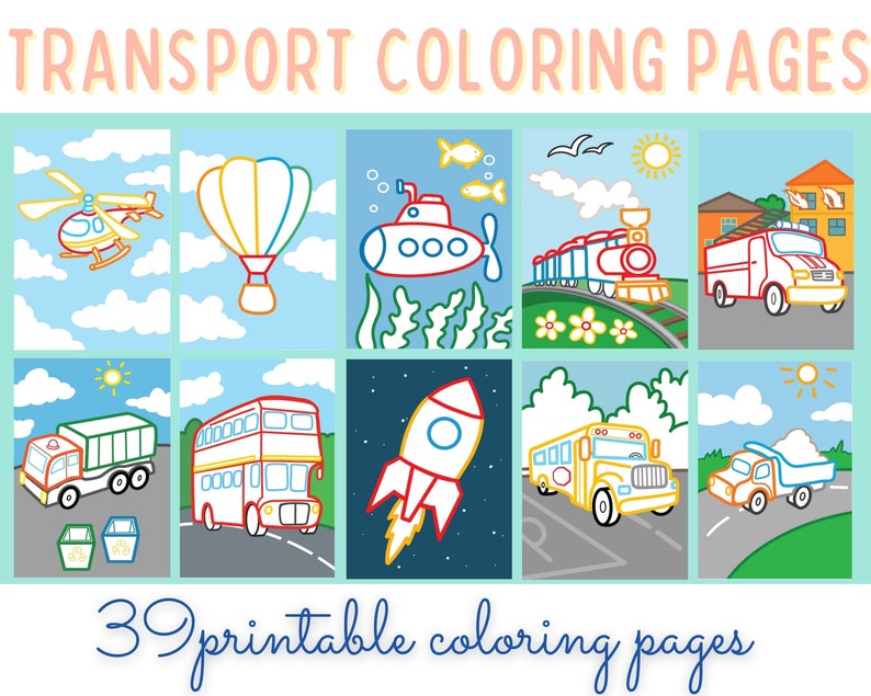 Printable Transport Coloring Pages for Kids- Things-that-go Thick ...