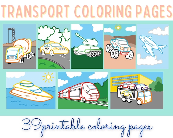 Types Of Transport Coloring Pages [2025]