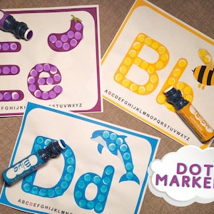 Do-a-dot Alphabet, Numbers and Colors- 36 Printable Worksheets for ...